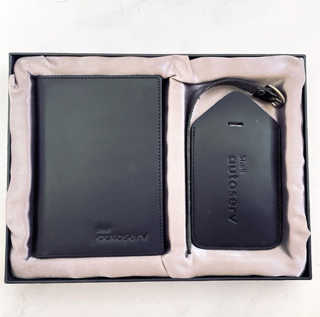 Shell autoserv Passport Cover & Luggage Tag Gift set, Men's Fashion ...