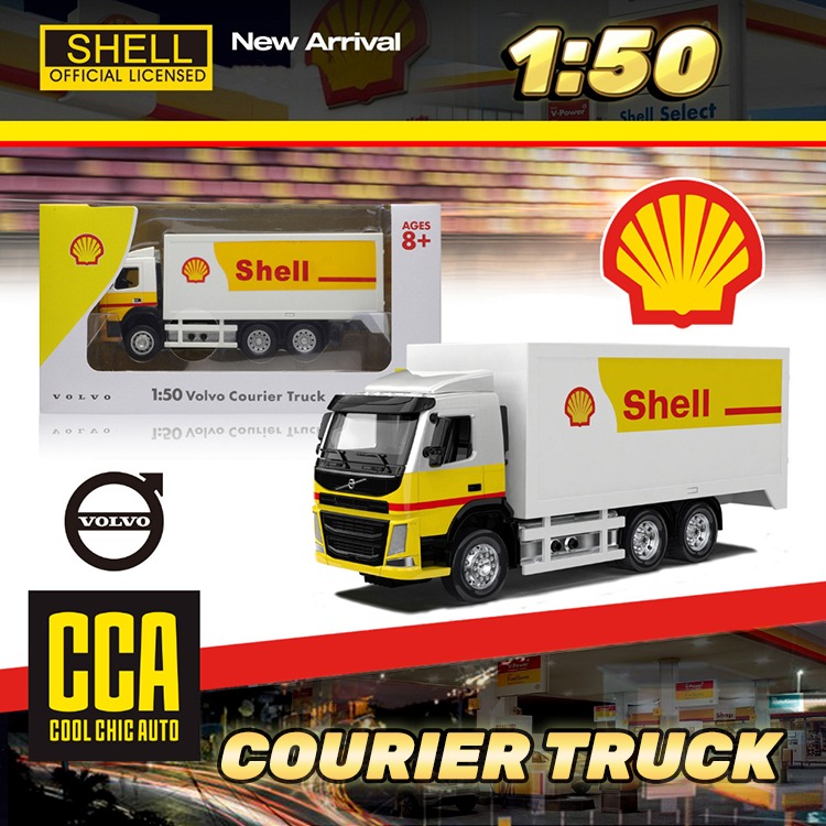 Volvo 1:50 Shell Courier Lorry (Box Truck) Diecast Metal Car, Hobbies ...