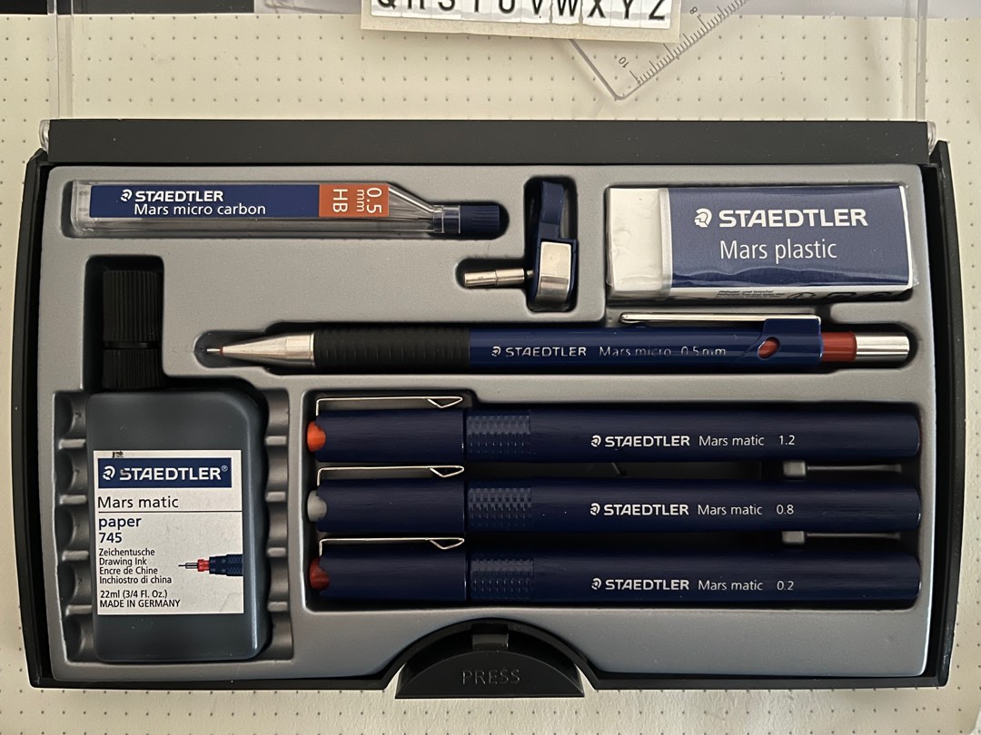 Staedtler College Set (Technical Pen - .2, .8, 1.2), Hobbies & Toys ...