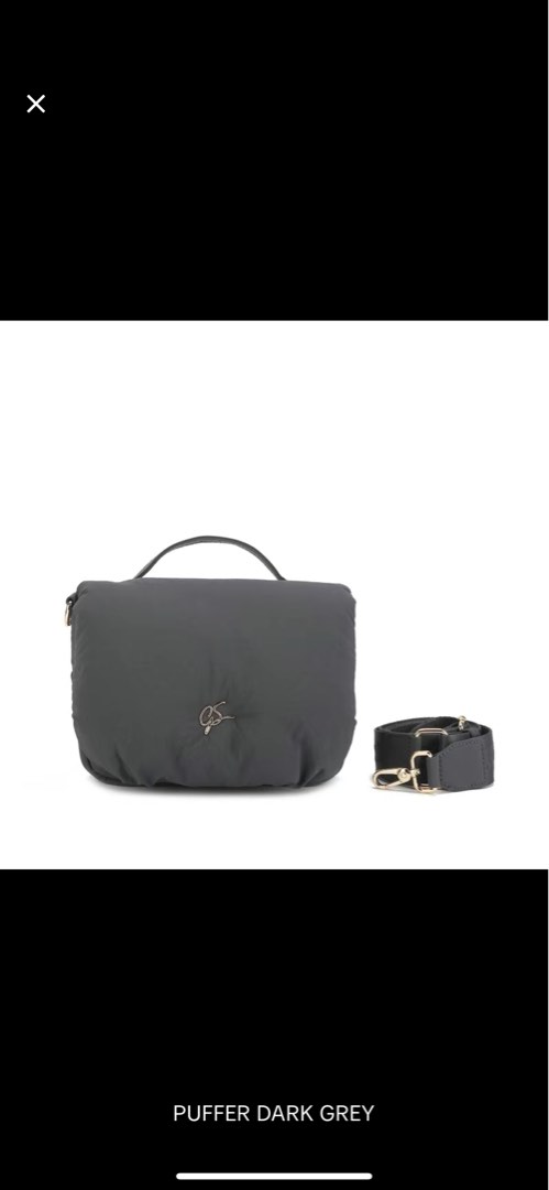 The Grey Space Bernessa Puffer Mini (Dark Grey), Women's Fashion, Bags ...