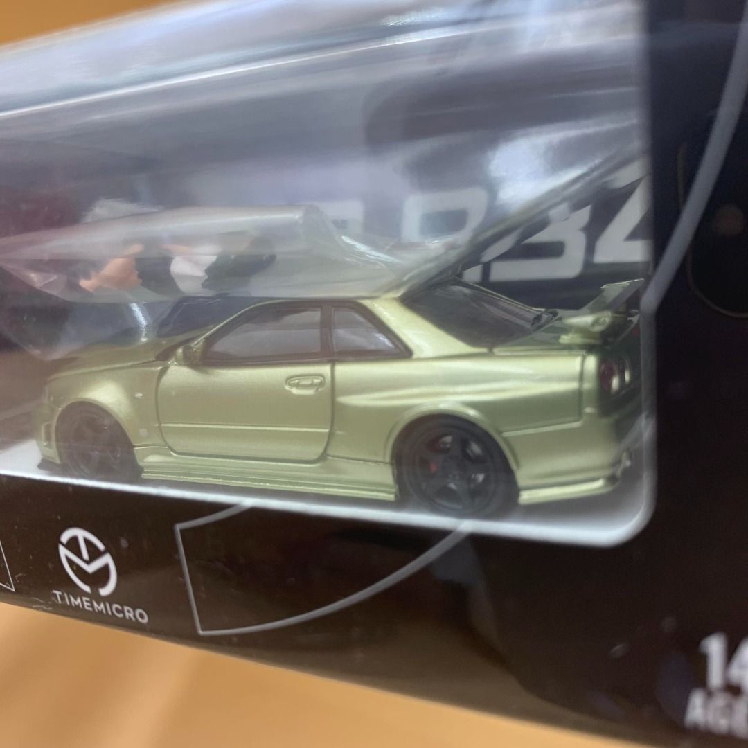 Time Micro 1/64 Scale Nissan Skyline R34 GT-R Z Openable Hood Die-cast ...