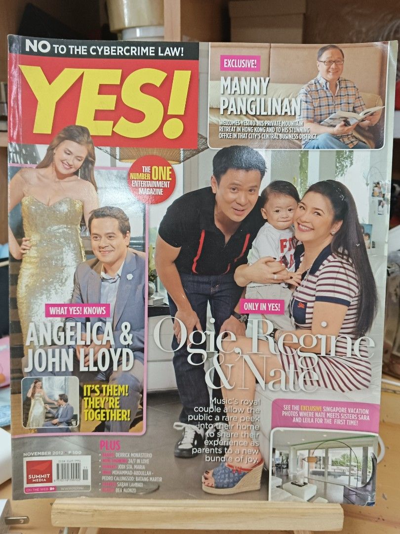 Vintage YES Magazine - Nov 2012 - Ogie Alcasid, Regine Velasquez, Manny ...