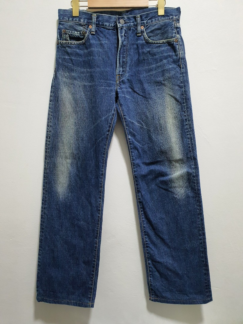 45RPM 32/40 DARK BLUE NON-SELVEDGE JEANS, Men's Fashion, Bottoms, Jeans on Carousell
