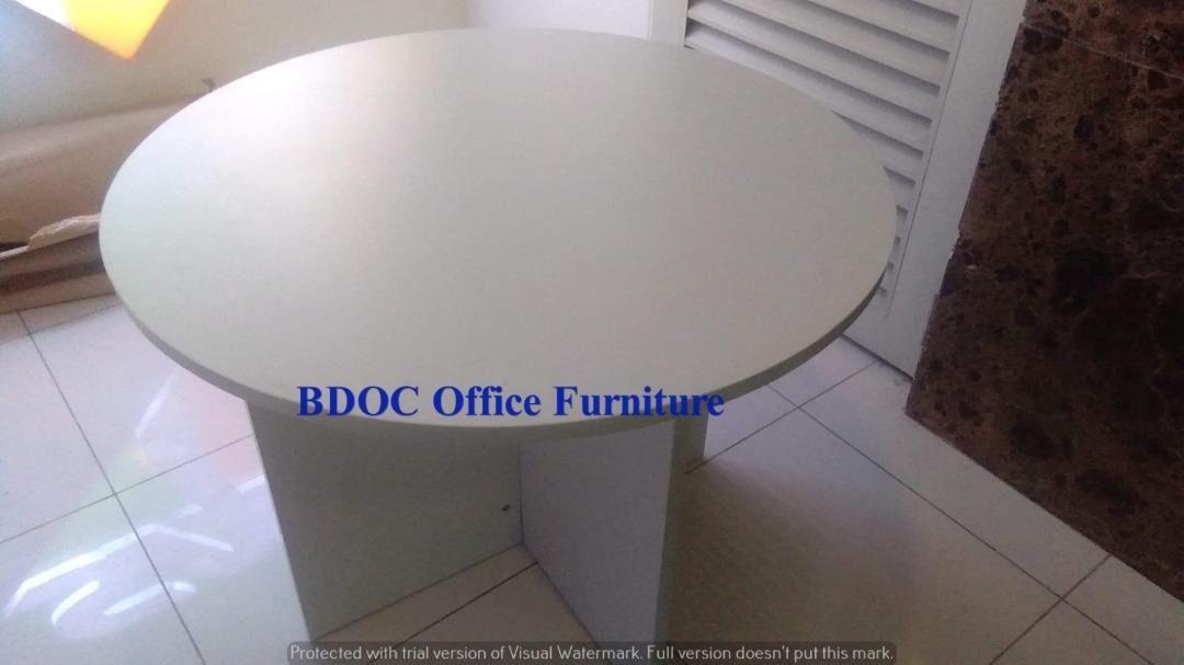 4 seater round mini conference table / office partition / office table / office furniture ...