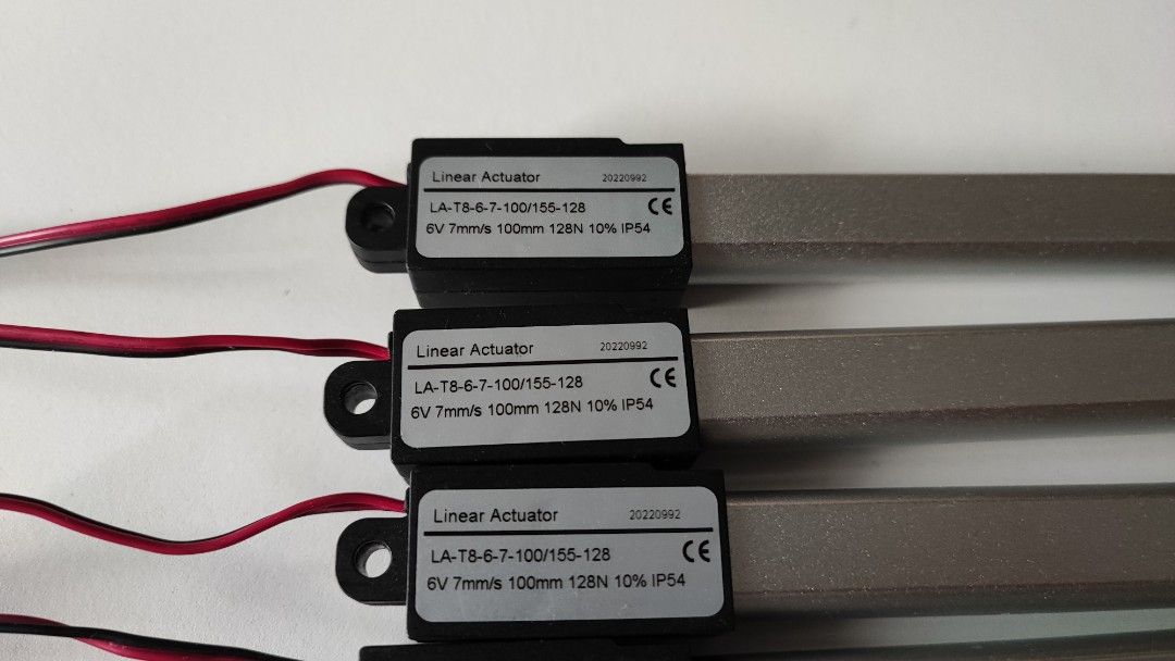 6V Electric Push Rod 100mm-128N Linear Actuator, Furniture & Home ...