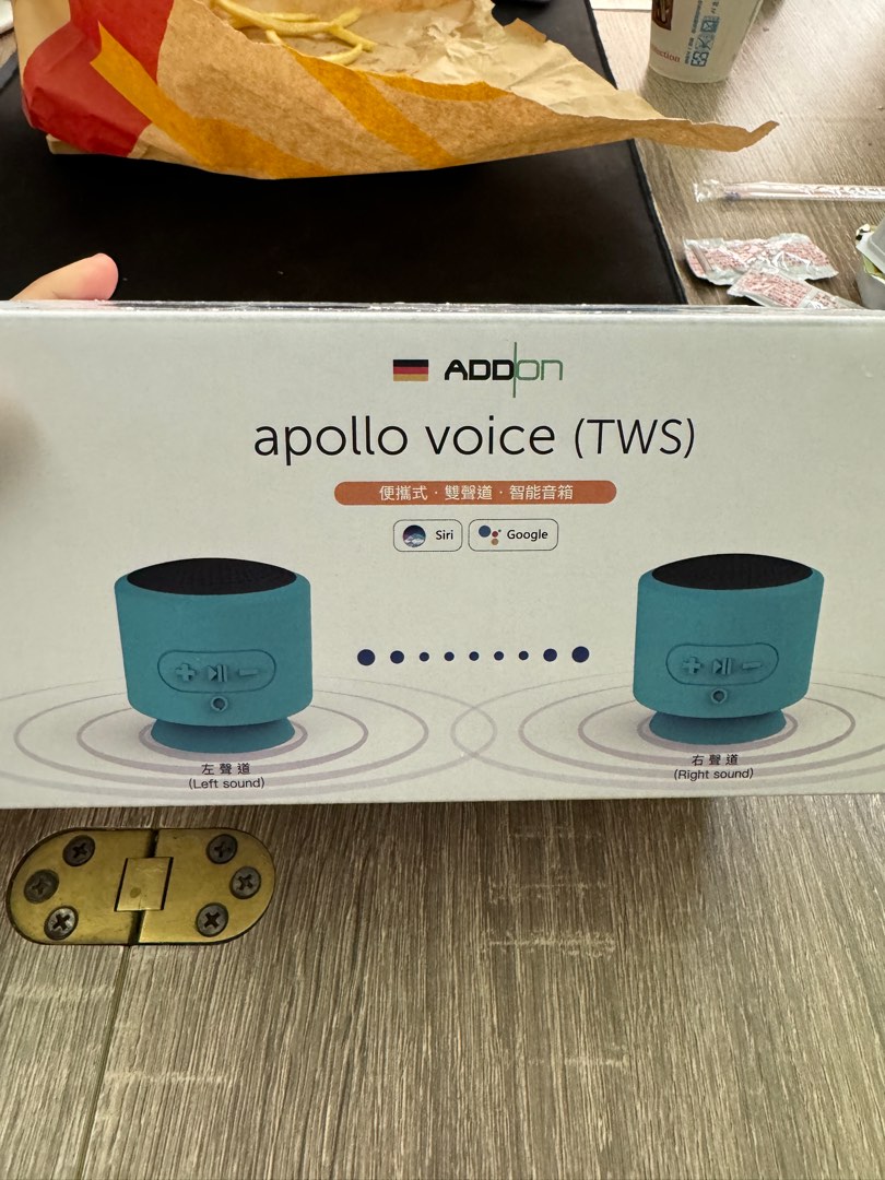 阿波羅 Apollo Voice 德國工藝 智能吸盤式藍芽串聯雙喇叭（2入）, 電腦及科技產品, 電腦周邊產品, 其他電腦及電子周邊產品在旋轉拍賣
