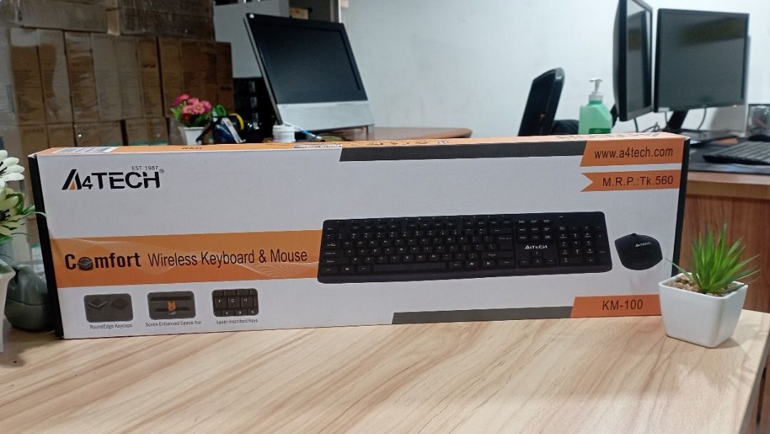 A4TECH KM-100 COMFORT COMBO WIRELESS KEYBOARD AND MOUSE, Computers & Tech, Parts & Accessories ...
