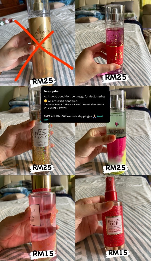 BBW & VS Body Mist Decluttering, Beauty & Personal Care, Fragrance ...