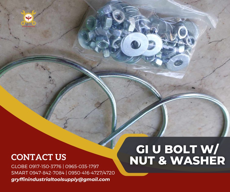 GI U Bolt w/ Nut & Washer 4 x 1/4", Commercial & Industrial, Industrial ...