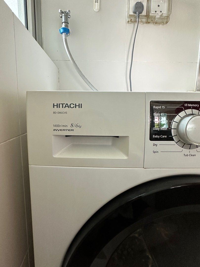 Hitachi 8kg Front Load Washing Machine less than 1 year old, TV & Home ...