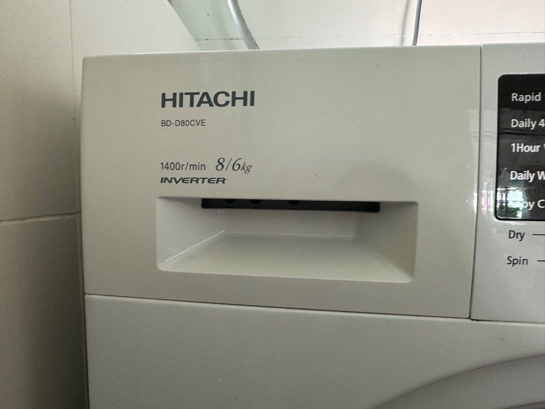 Hitachi 8kg Front Load Washing Machine less than 1 year old, TV & Home ...
