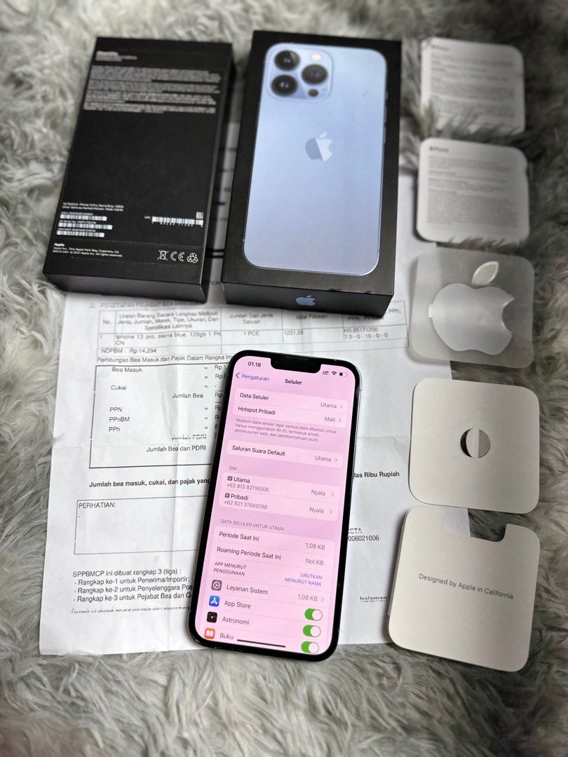 Iphone 13 pro 128 gb dual sim card fisik resmi cukai, Telepon Seluler ...