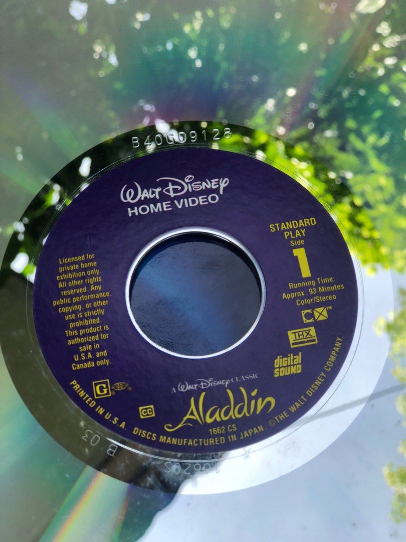 Laserdisc - Aladdin A Waly Disney Classic, Musik & Media, CD, DVD ...