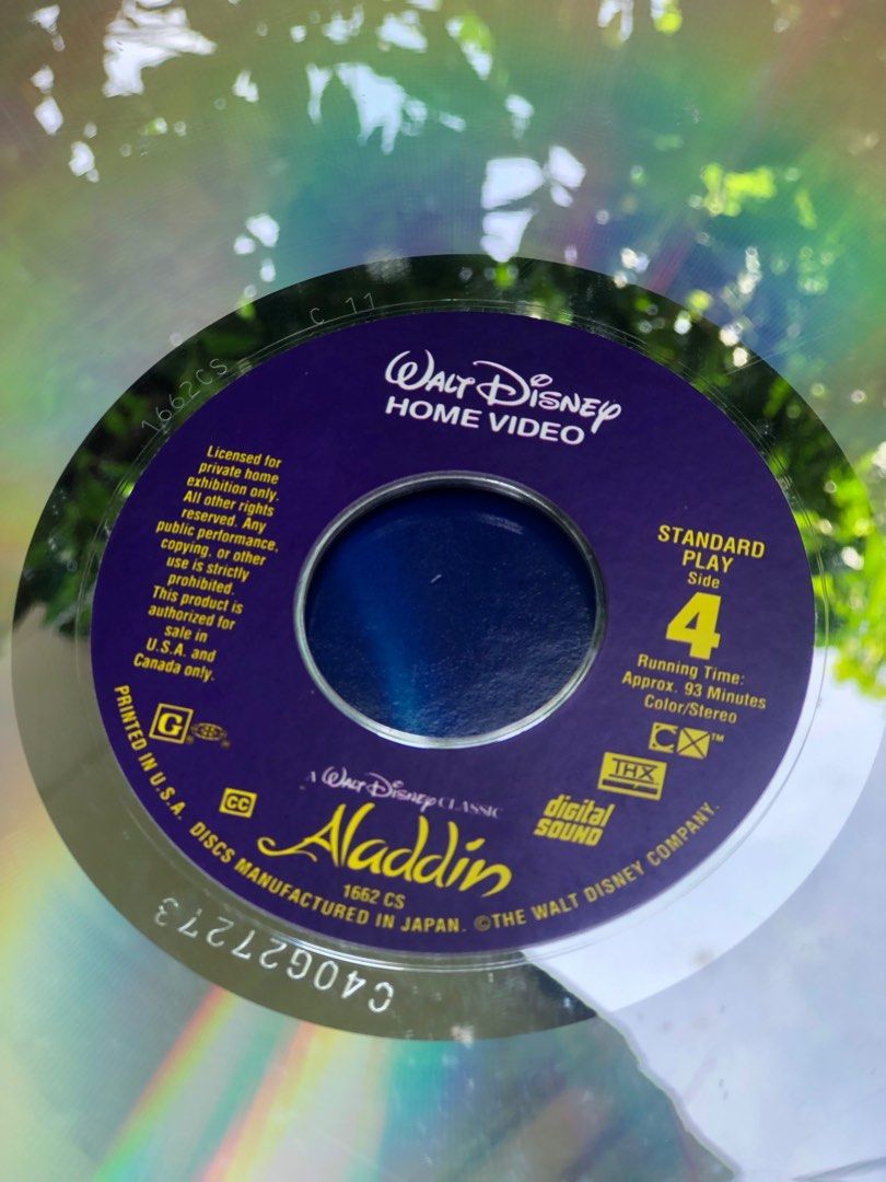 Laserdisc - Aladdin A Waly Disney Classic, Musik & Media, CD, DVD ...