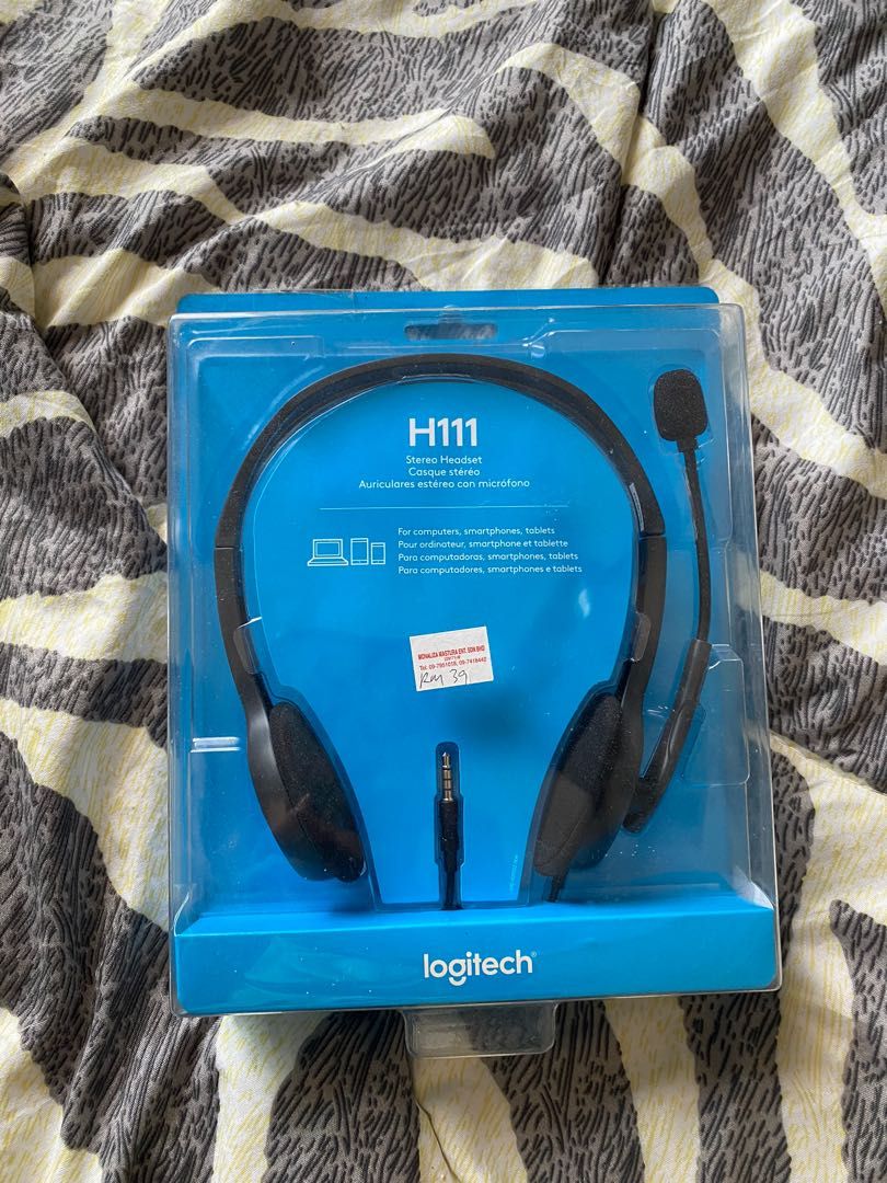 logitech H111 headset, Audio, Headphones & Headsets on Carousell