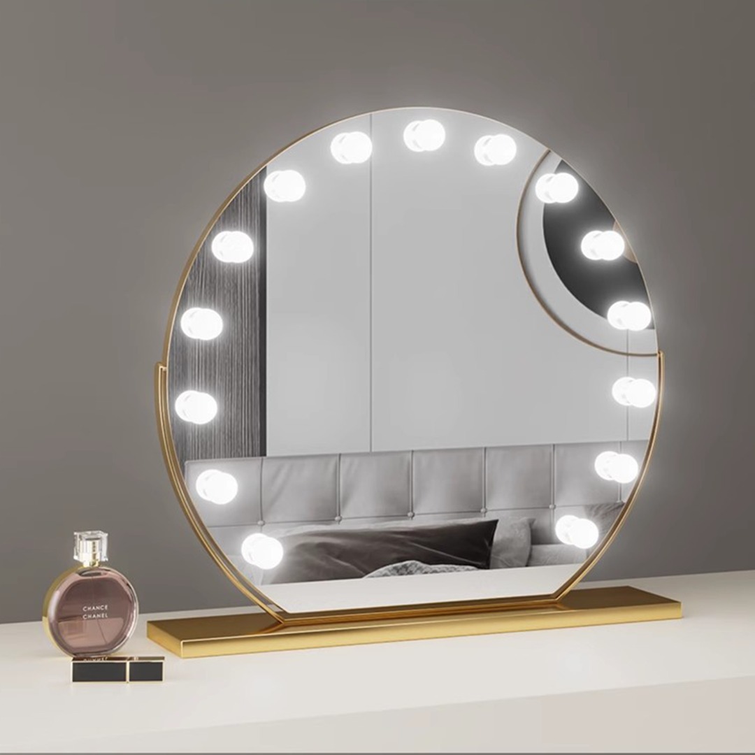 MAS-1765 Masdio Spotlight Round LED Vanity Mirror, Furniture & Home ...
