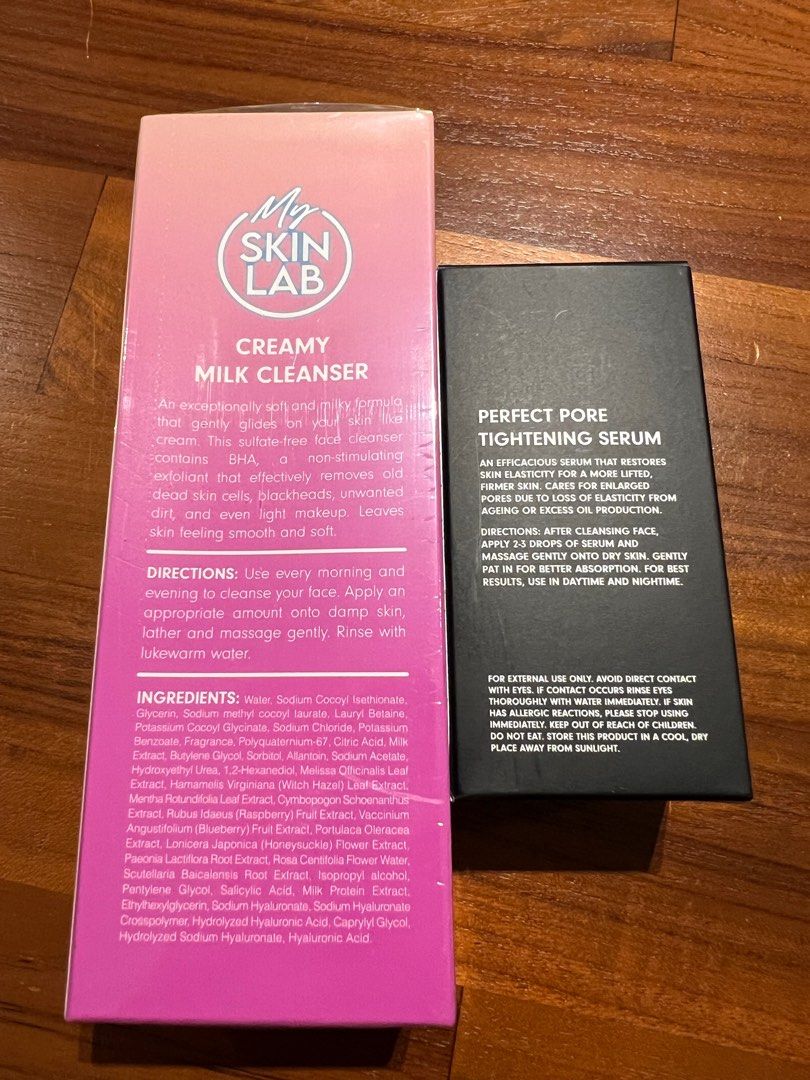 My Skin Lab Cleanser and Pore Tightening Serum, Beauty & Personal Care ...
