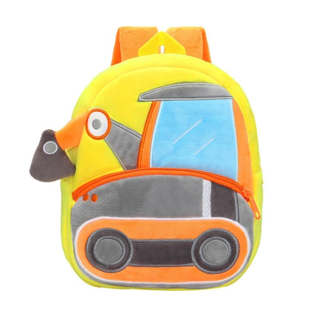 New Cute Cartoon Boy baby Excavator 3D Car Engineering Vehicle Plush ...
