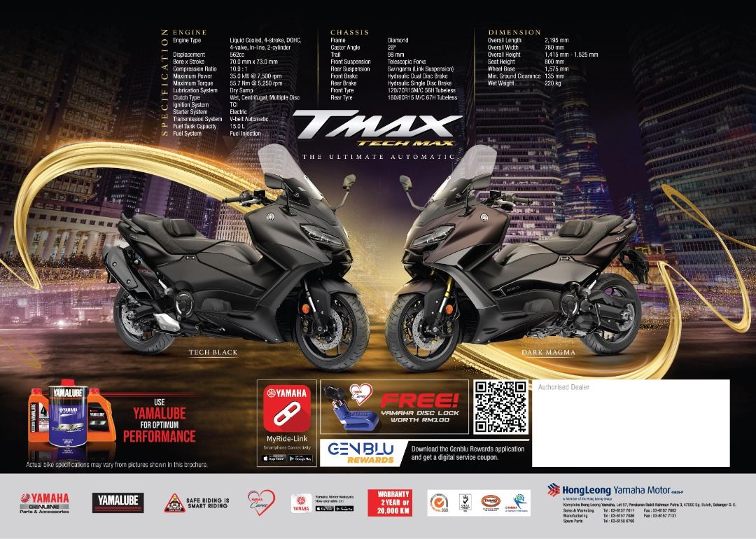 New Yamaha Tmax 560 Muka0 ReadyStock ( Scooter Maxiscooter TL500 TL508 ADV AK550 ), Motorbikes ...