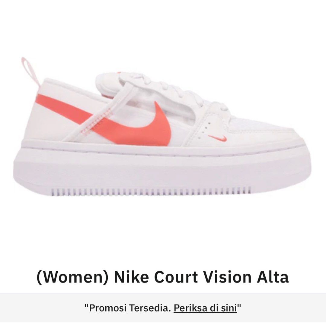 NIKE court vision alta sepatu sneakers, Fesyen Wanita, Sepatu di Carousell