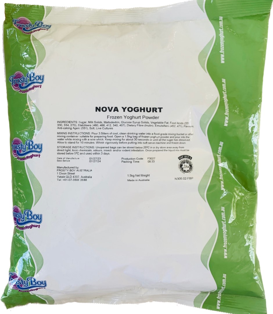 NOVA YOGHURT Frozen Yoghurt Powder 1.5KG, Food & Drinks, Other Food ...
