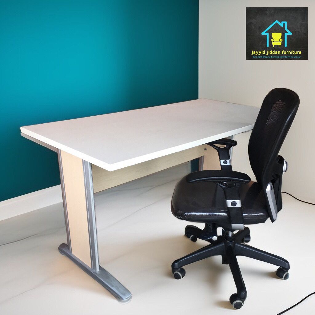 paket meja kantor 140 cream dan kursi kantor bennel, Perabotan Rumah di ...