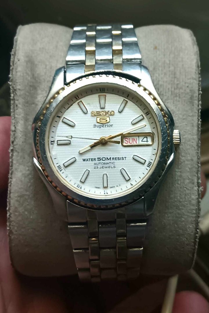 SEIKO 5 Superior 7S36-0090 SKZ050 BMBY June 1998 SOLID Caseback Automatic Men's Watch, Men's ...