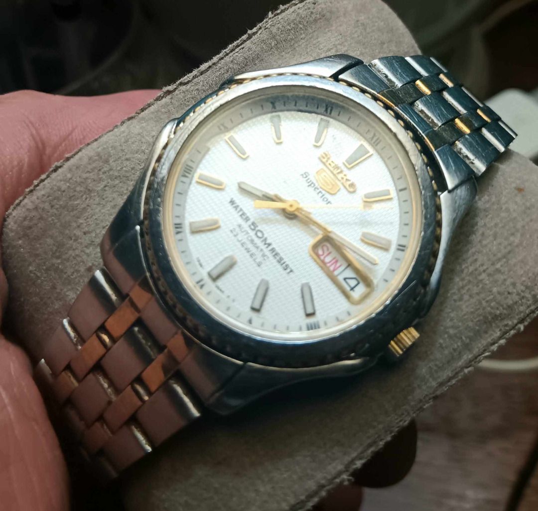 SEIKO 5 Superior 7S36-0090 SKZ050 BMBY June 1998 SOLID Caseback Automatic Men's Watch, Men's ...