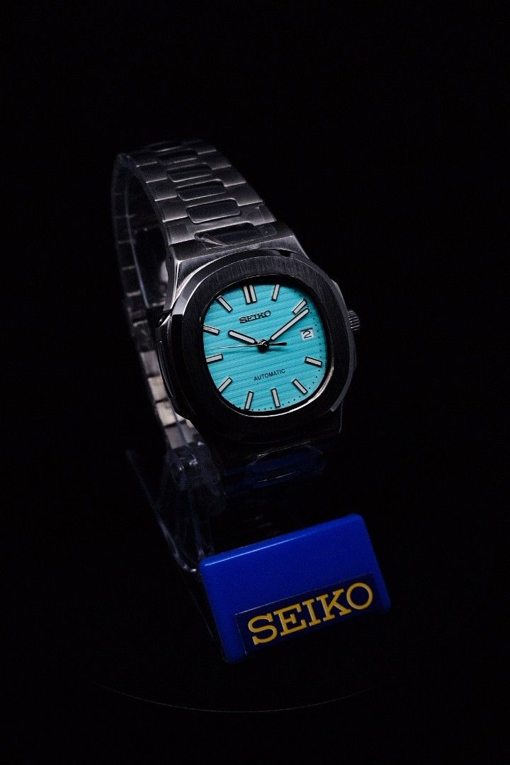 SEIKO MOD NAUTILUS TIFFANY BLUE, Luxury, Watches on Carousell