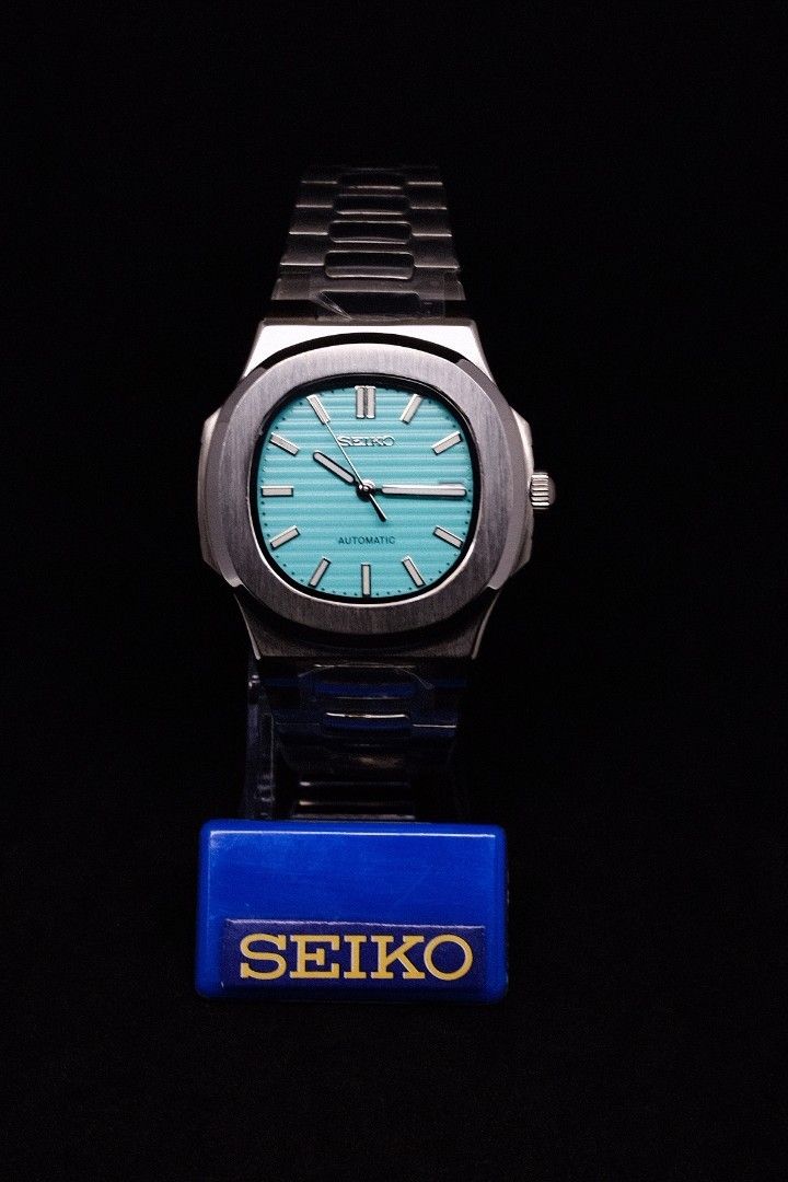 SEIKO MOD NAUTILUS TIFFANY BLUE, Luxury, Watches on Carousell