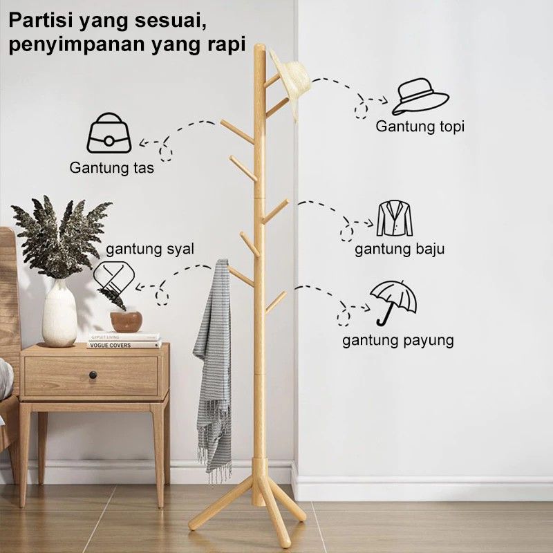 Stand Hanger Gantungan Tas Topi Multifungsi, Perabotan Rumah di Carousell