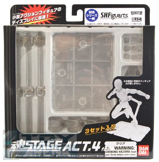 Tamashii Stage Act 4 Set of 3 for Humanoid (Clear), Hobbies & Toys ...