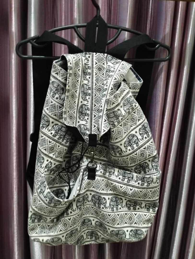 Tas ransel Thailand Gajah hitam putih, Fesyen Wanita, Tas & Dompet di ...