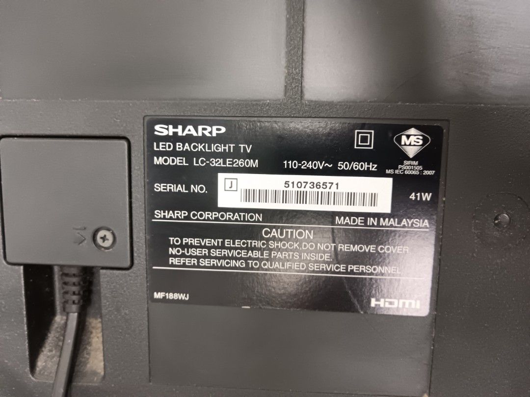 Television SHARP, TV & Home Appliances, TV & Entertainment, TV on Carousell