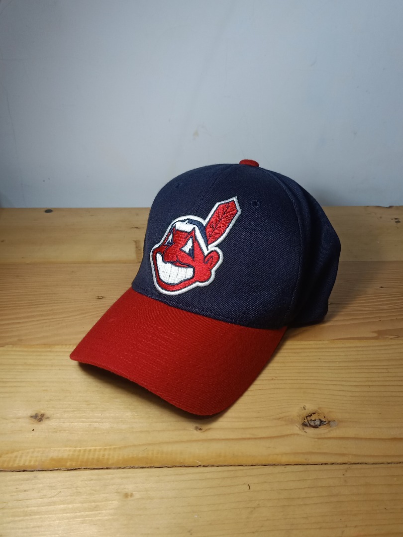 TOPI MLB INDIANS HEAD LOGO NOT NEW ERA, Fesyen Pria, Aksesoris, Topi di ...