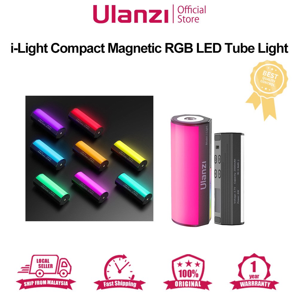 Ulanzi iLight Compact Magnetic RGB LED Tube Light, Photography ...