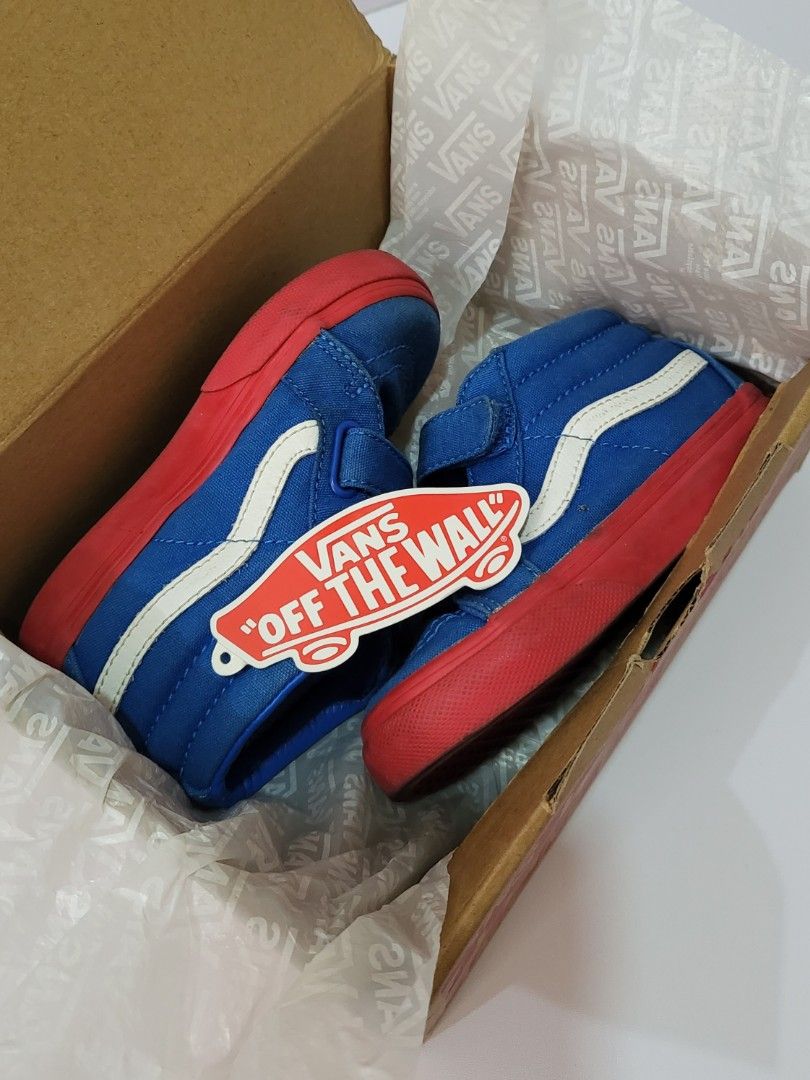 VANS SK8 MID REISSUE V (PRELOVED) / Vans Cosplay BLUE RED / Toddler ...