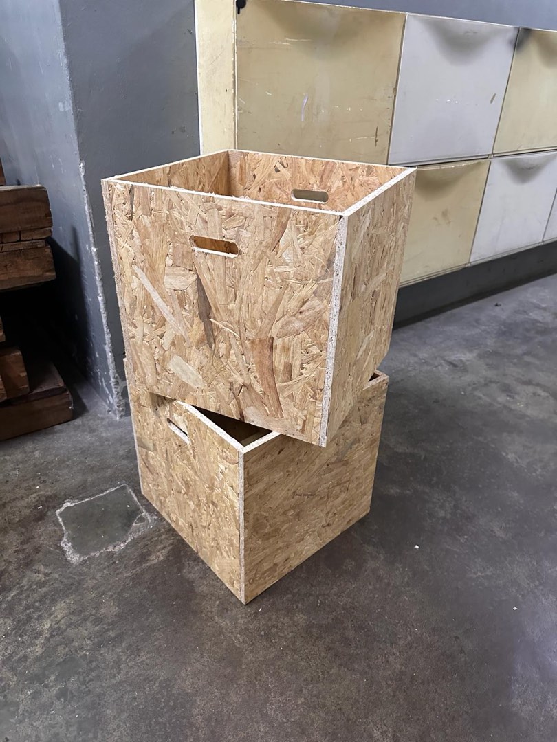 Vinyl records storage cubes osb wooden crate wood cube, Furniture ...