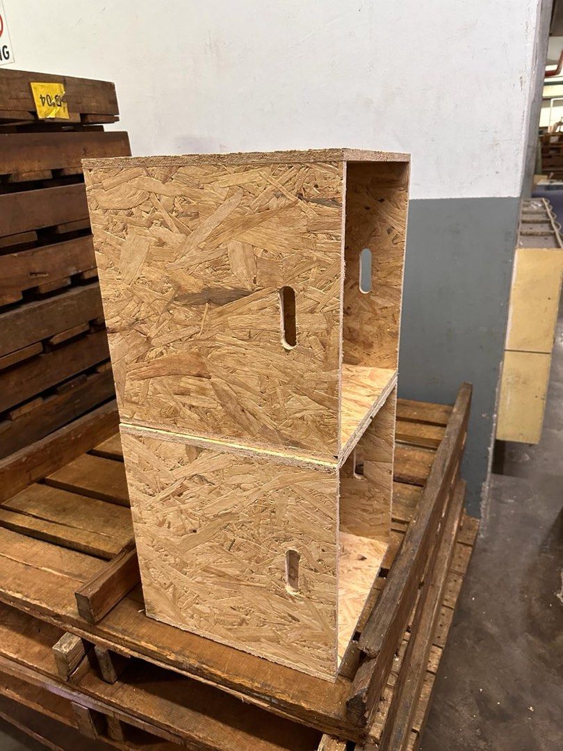 Vinyl records storage cubes osb wooden crate wood cube, Furniture ...