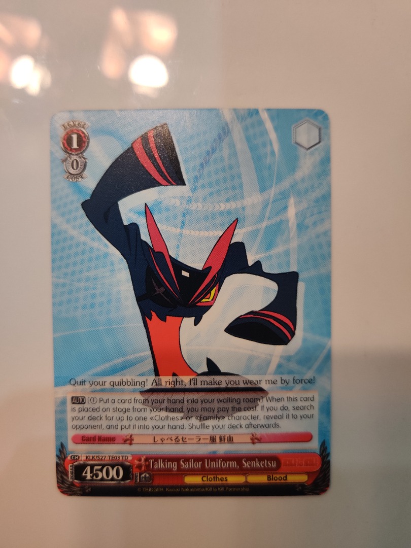 Weiss Schwarz Kill la Kill Talking Sailor Uniform, Senketsu KLK/S27 ...