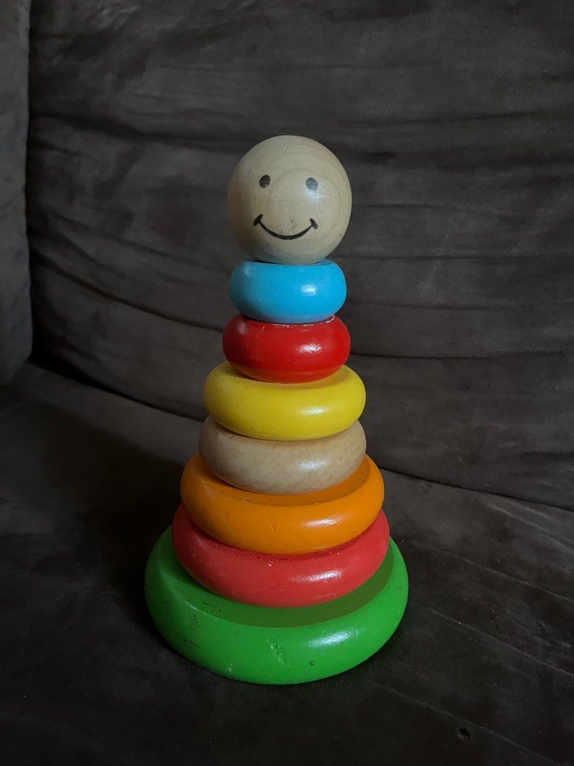 Wooden Stacking Rings, Babies & Kids, Infant Playtime on Carousell