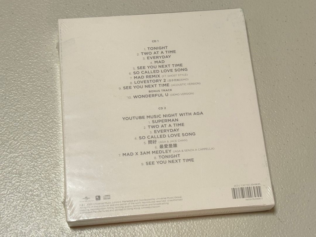 AGA 江海迦《 So Called Love Songs 》2CD Special Limited Version，環球唱片2020年發行，100%全新未拆，可面交或順豐到付, 興趣及遊戲 ...