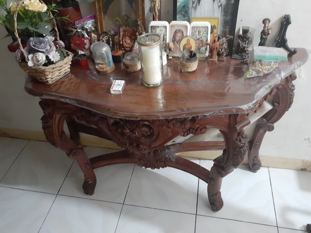 Antique Solid Narra Console Table, Hobbies & Toys, Memorabilia ...