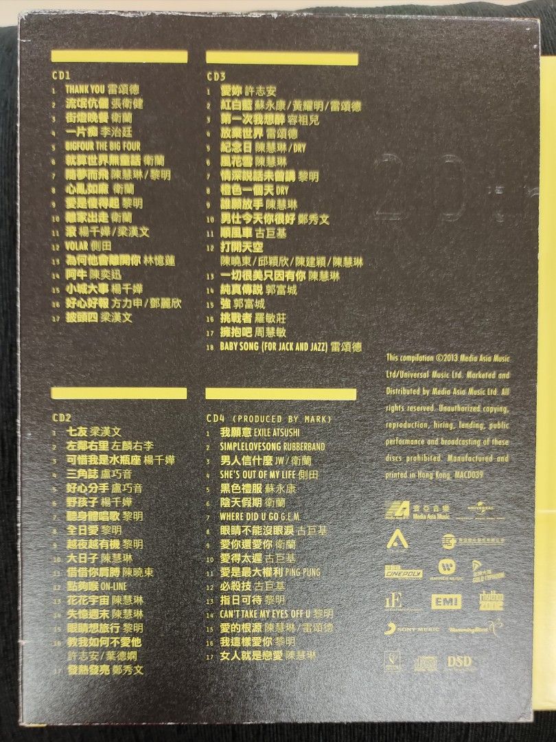 CD 2013 Best Work of Mark Lui 20th 雷頌德作品, Hobbies & Toys, Music & Media ...