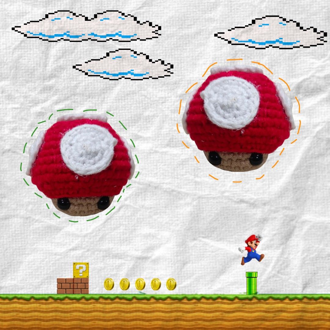 Crochet Toad (Mario Cart), Hobbies & Toys, Stationery & Craft, Handmade ...