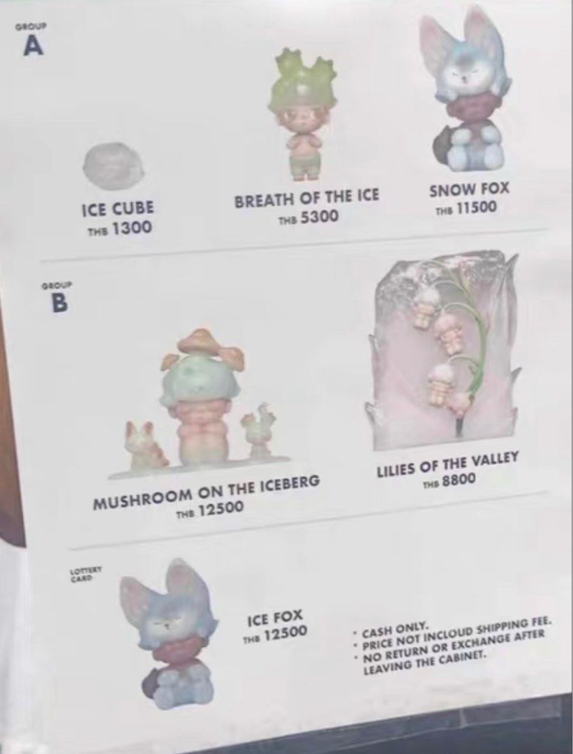 Dimoo 息 雪狐 冰狐 鈴蘭 冰山上的蘑菇 snow fox 泰國限定 breath of the ice 大娃 預購 泡泡瑪特 泰國 ...