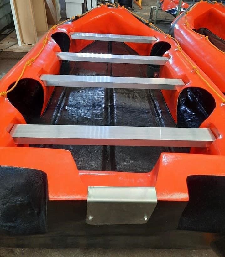 Fiberglass Rescue Boat 6-8 Persons Capacity, Sports Equipment, Sports ...
