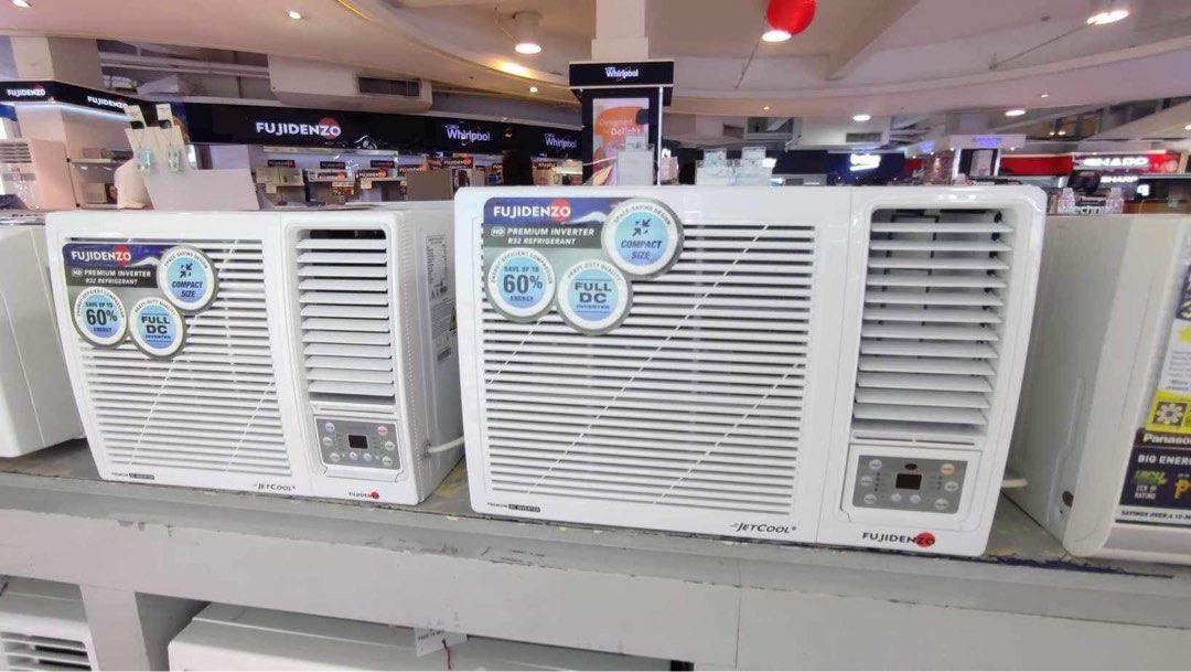 FUJIDENZO WINDOW TYPE NON INVERTER AND INVERTER AIRCON, TV & Home ...