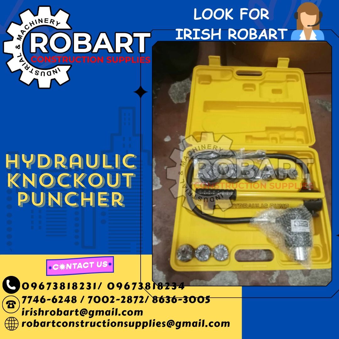 Hydraulic Knockout Puncher, Commercial & Industrial, Construction Tools & Equipment on Carousell