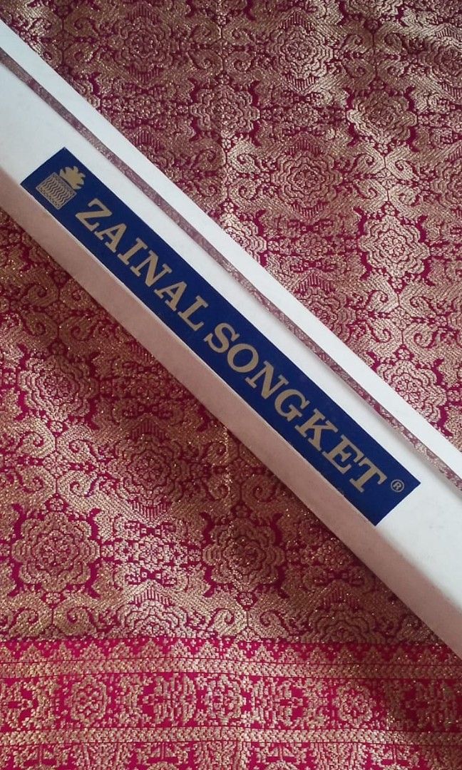Kain Songket ZAENAL Tenun Benang Emas Palembang Original "Lepus Bunga ...